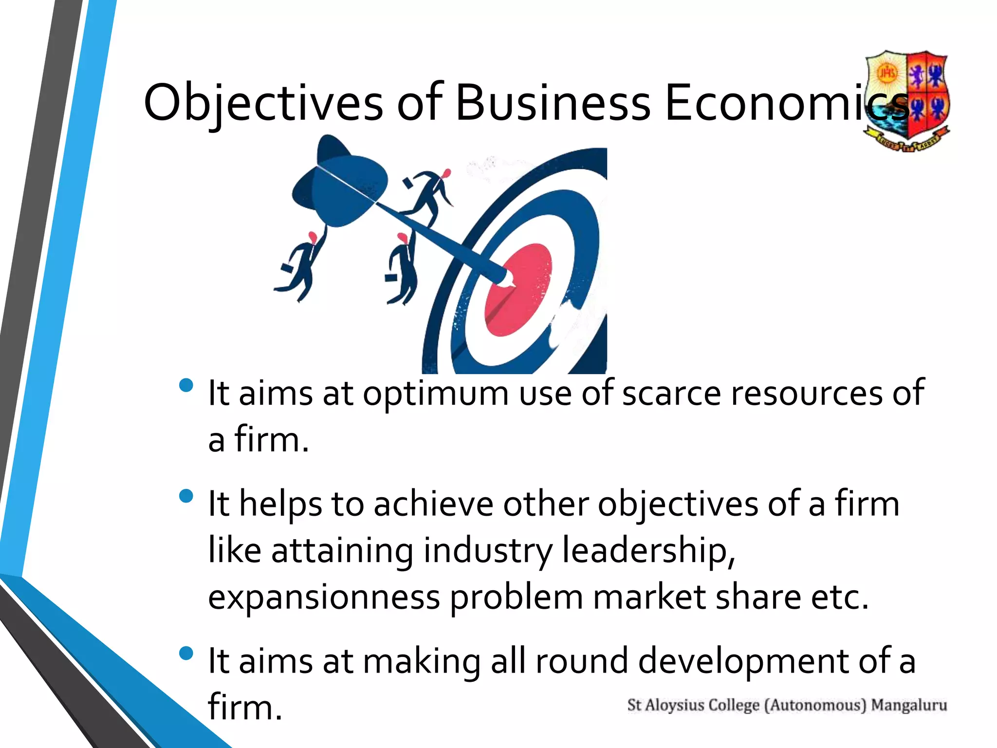 Role of Business Economists, objectives | PPTX