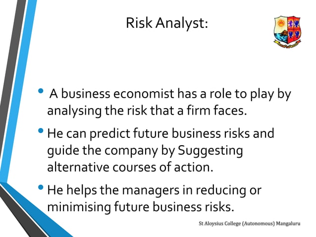 Role of Business Economists, objectives | PPTX