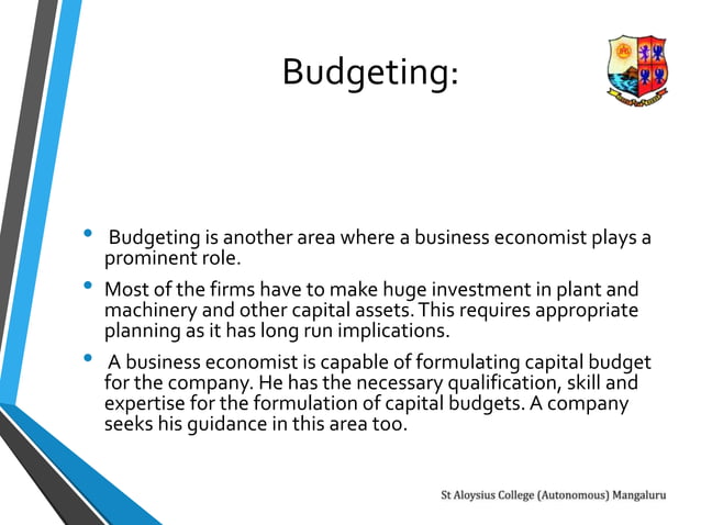 Role of Business Economists, objectives | PPTX