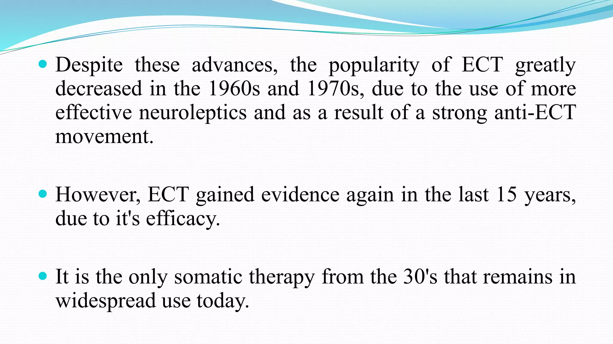 Role of ECT in psychiatry | PPTX