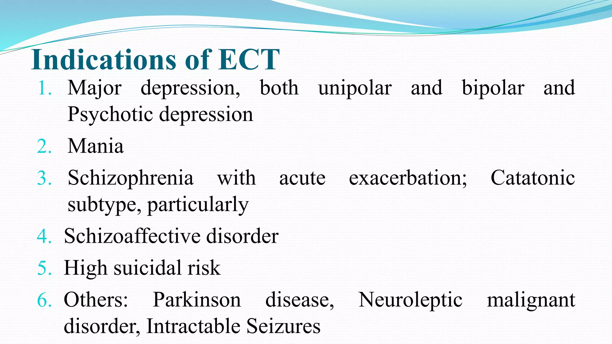 Role of ECT in psychiatry | PPTX