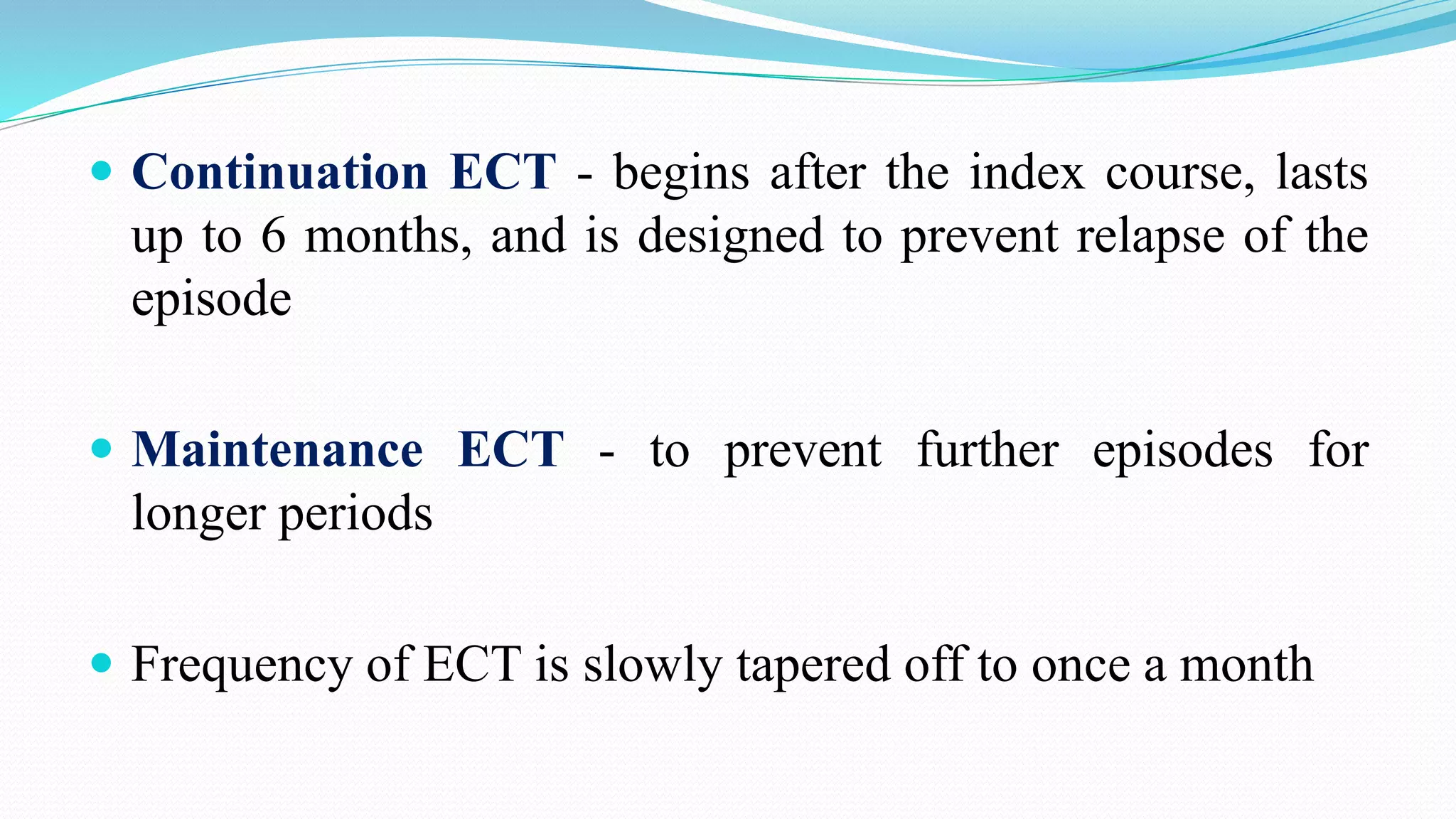 Role of ECT in psychiatry | PPTX | Physical Therapy | Wellness
