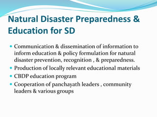 Role of education in disaster management | PPTX