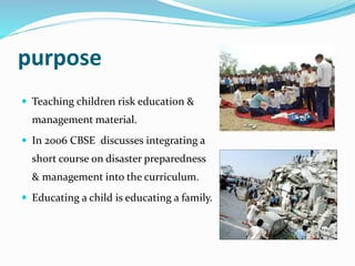Role of education in disaster management | PPTX