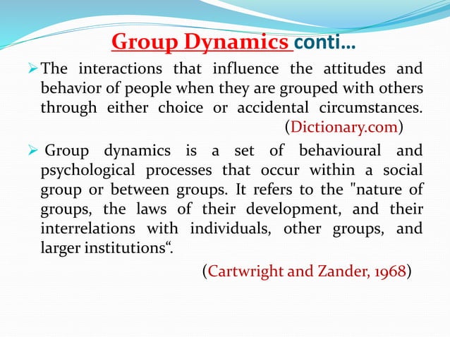 Role of education in group dynamics by Mr. Mudasir Amin | PPT