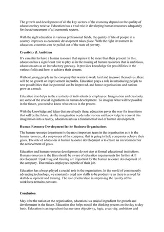 Role of Education in Human Resource Development of the Company.pdf