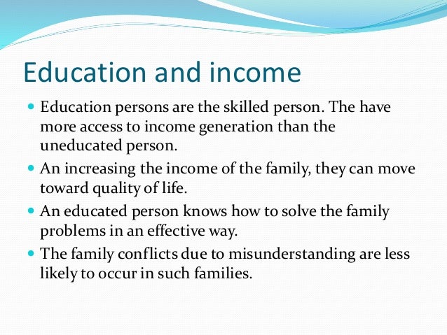 Role of education in quality of life