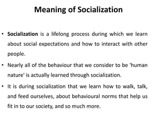 Role of education in socialization of child | PPTX