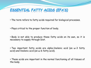 Role of Essential Fatty Acids by Sayali Parab | PPSX | Skin and ...