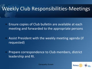 Role of effec Rotary secretary updated | PDF | Business | Business and ...