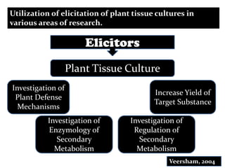 Role of eliciator in production of plant secondary metabolite | PDF
