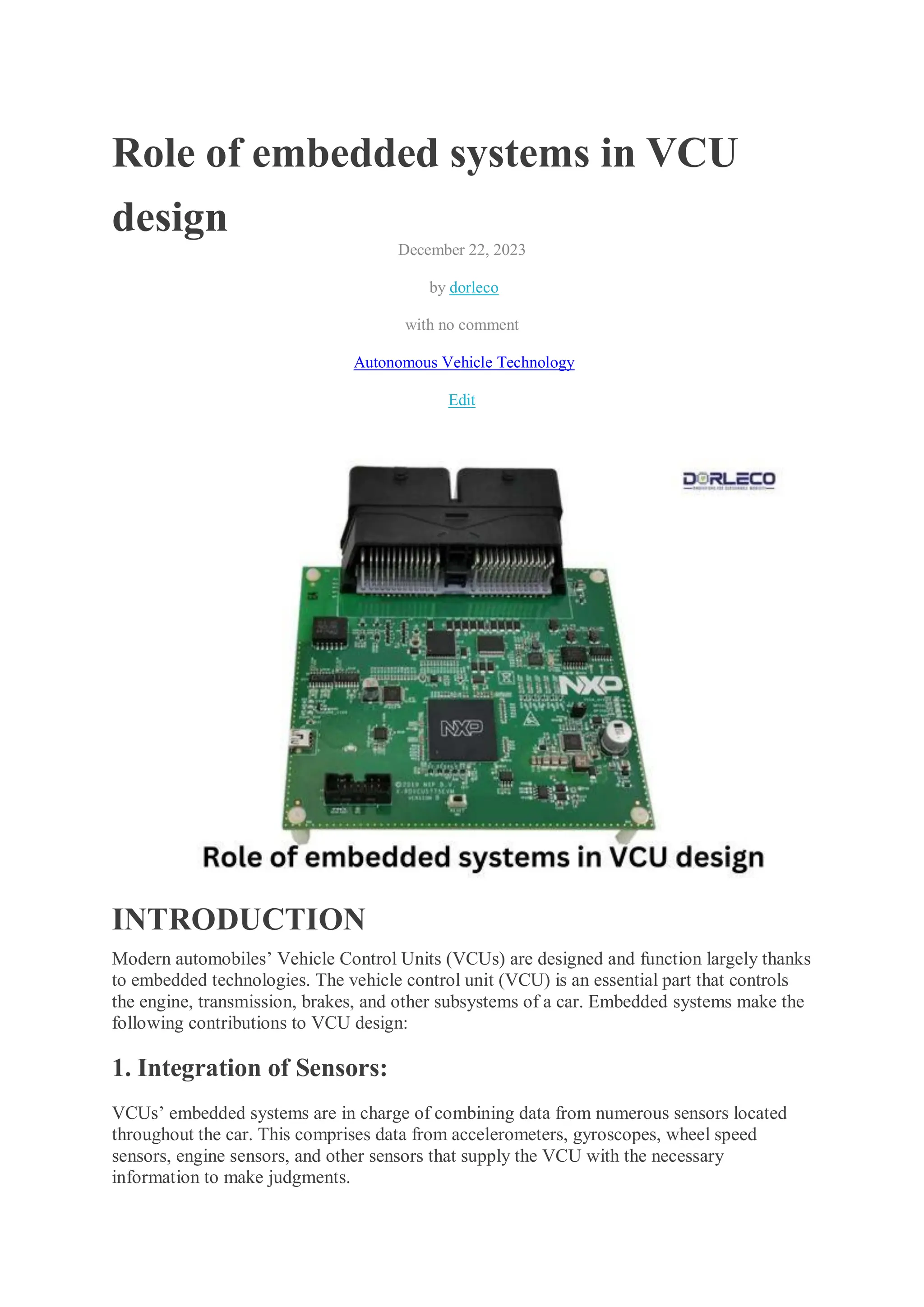 Role of embedded systems in VCU design pdf.pdf