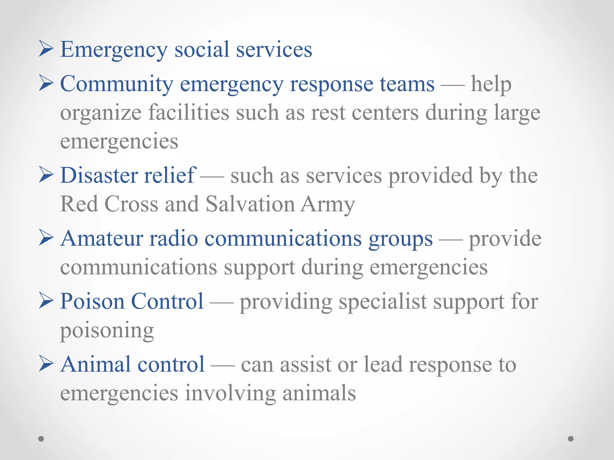 Role of emergency services | PPTX