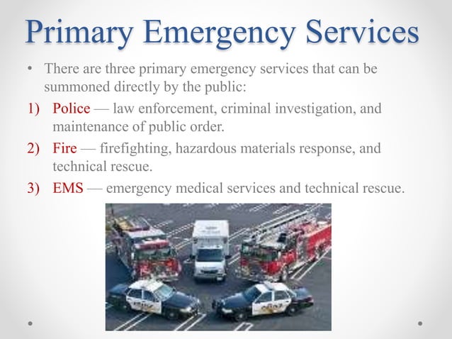 Role of emergency services | PPTX