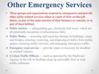 Role of emergency services | PPTX