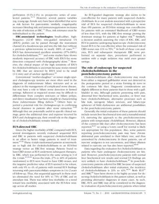 Role of endoscopy in choledocholithiasis | PDF