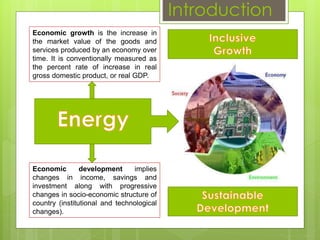 Role of energy in sustainable development | PPTX