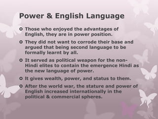 Role of English in India | PPT