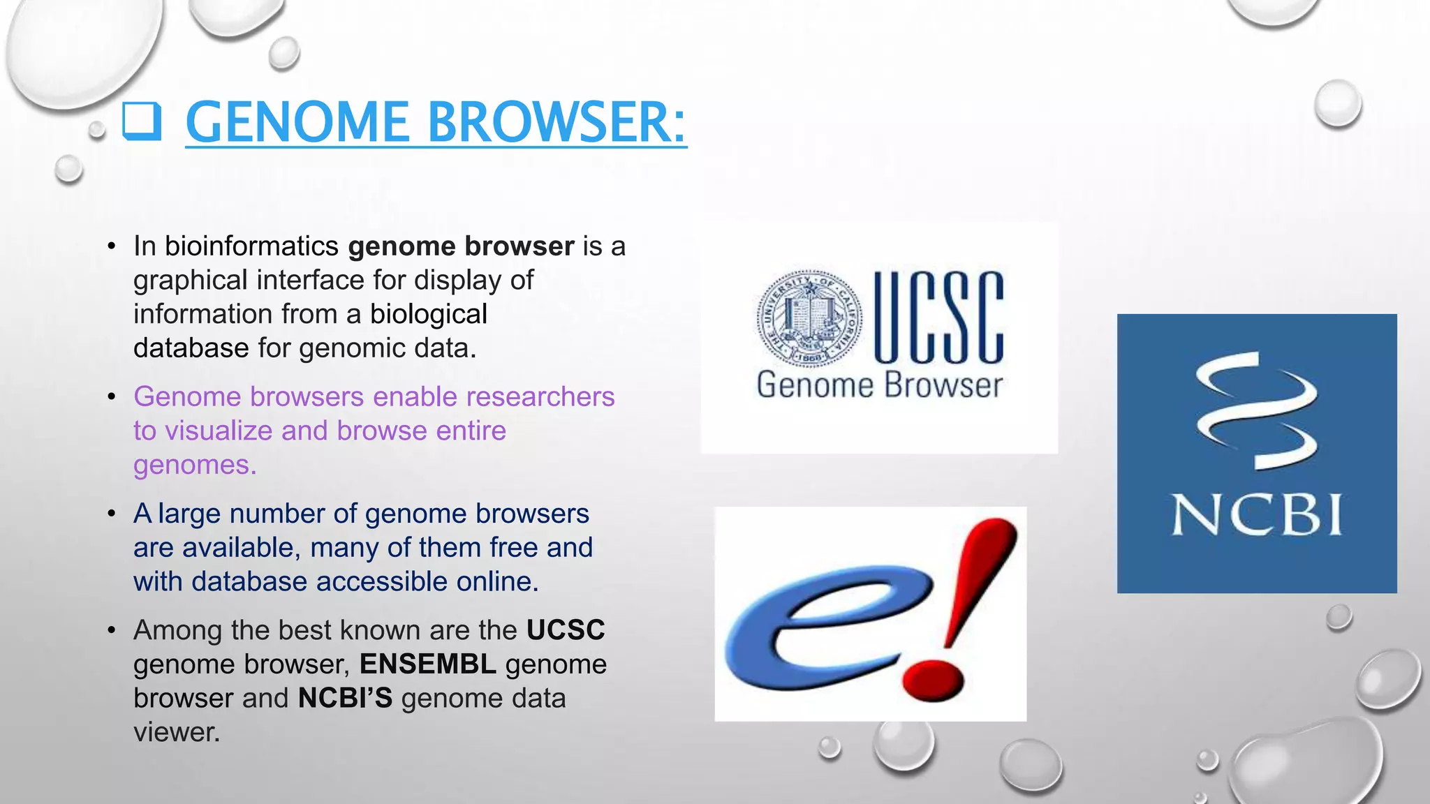 Role of ensembl in genome browsing | PPT