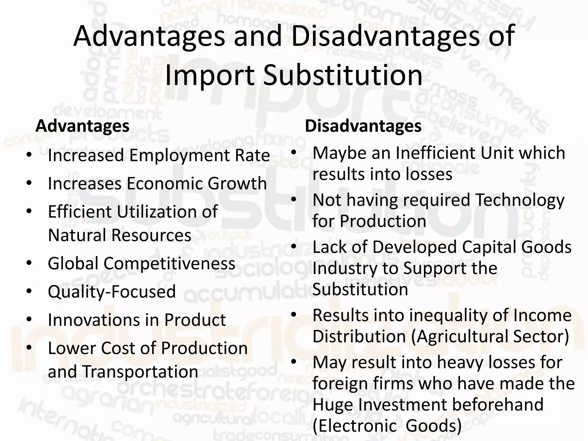 Role of entrepreneur in Import Substitution | PPTX