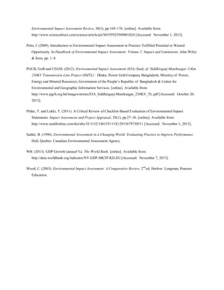 Role of Environmental Statement Review in EIA Process | PDF