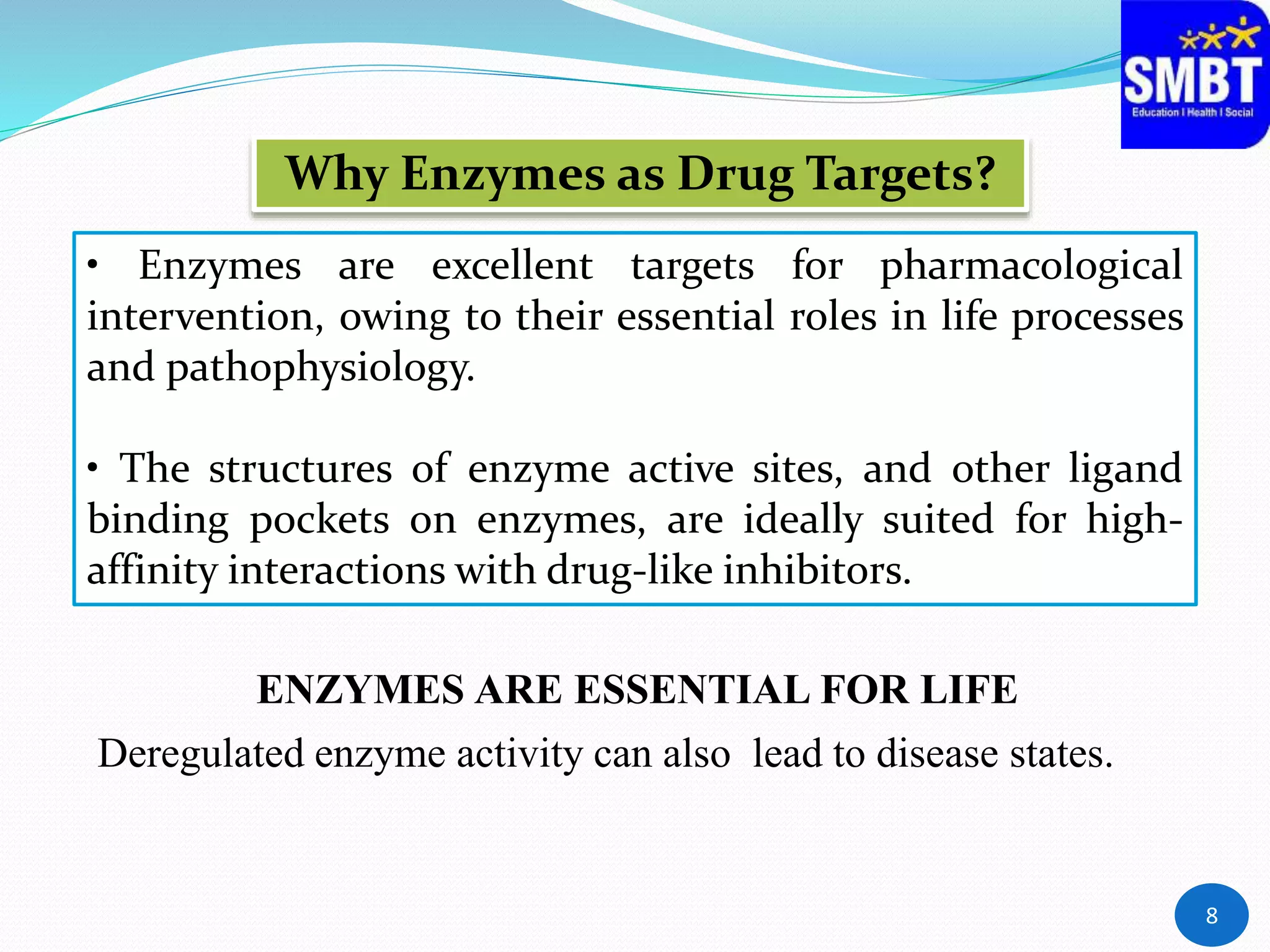 Role of enzymes in drug discovery | PPTX