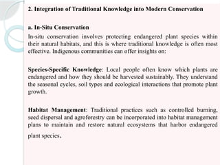 Role of Ethnobotany in conservation of endangered speceis of plant.pptx