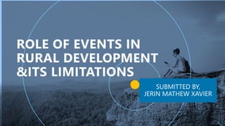 Role of events in rural development | PPTX