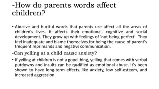 Quality Communication with child; Lecture :03 Role of examples | PPT