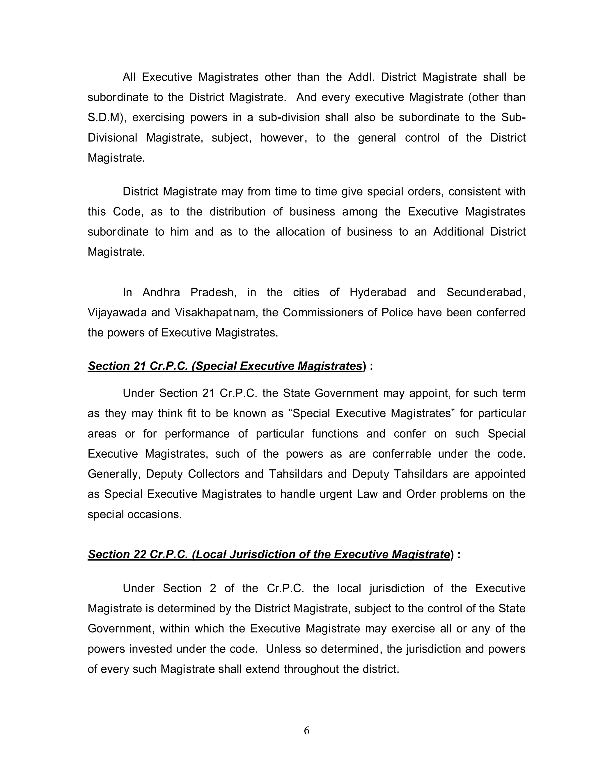 Role of Tahsildar as an Executive Magistrate.Duties and ...