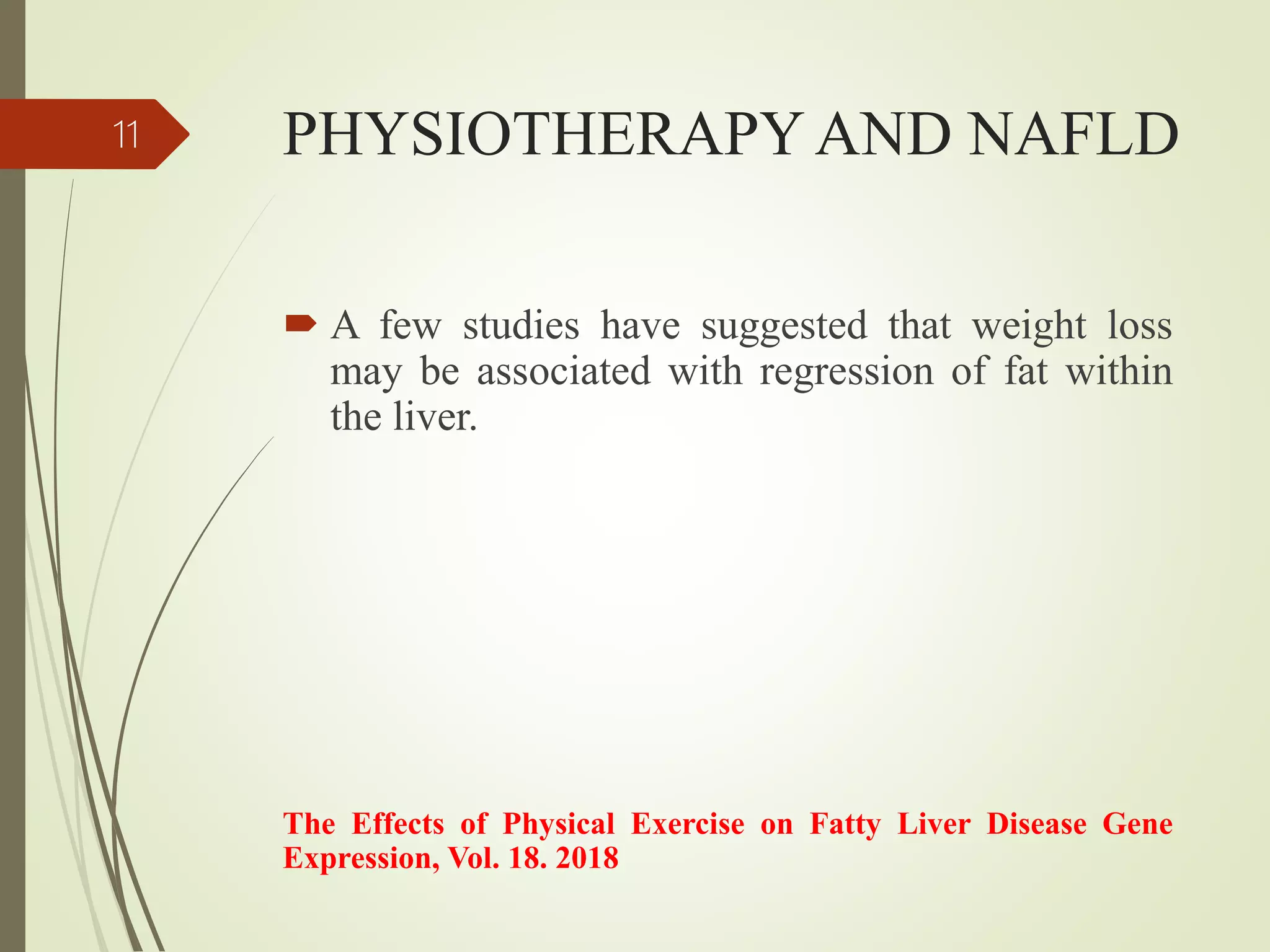 Role of exercise in non alcoholic fatty liver disease | PPTX