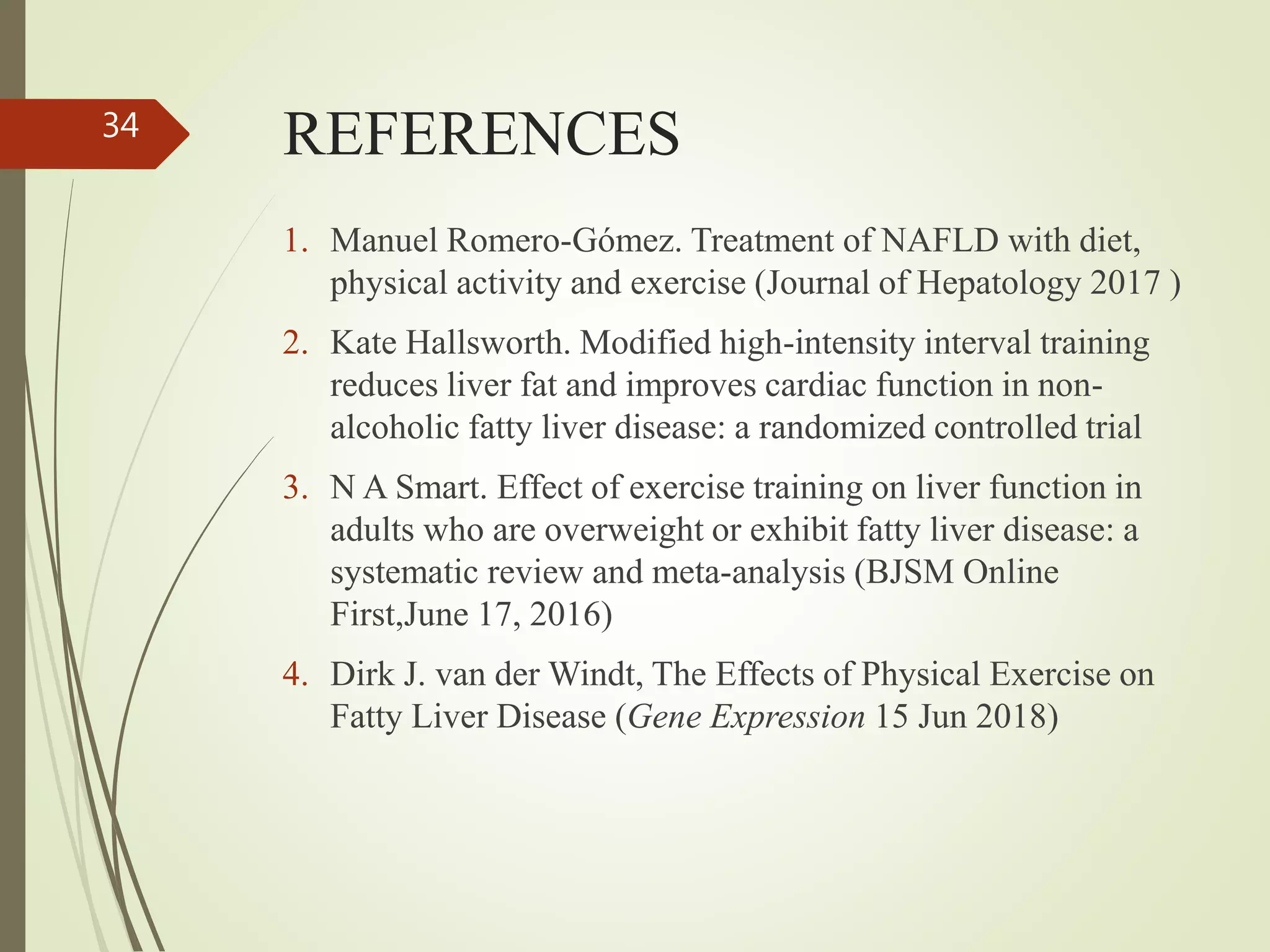 Role of exercise in non alcoholic fatty liver disease | PPTX