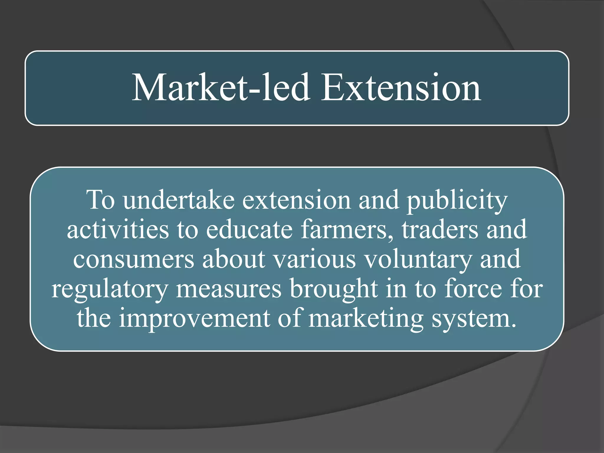 Role of extension personnel in market led extension | PPT