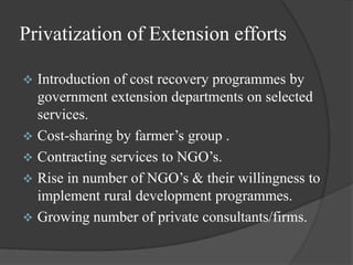Role of extension personnel in market led extension | PPT