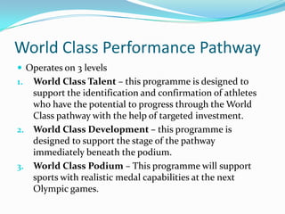 Role of external organisations in sport | PPTX