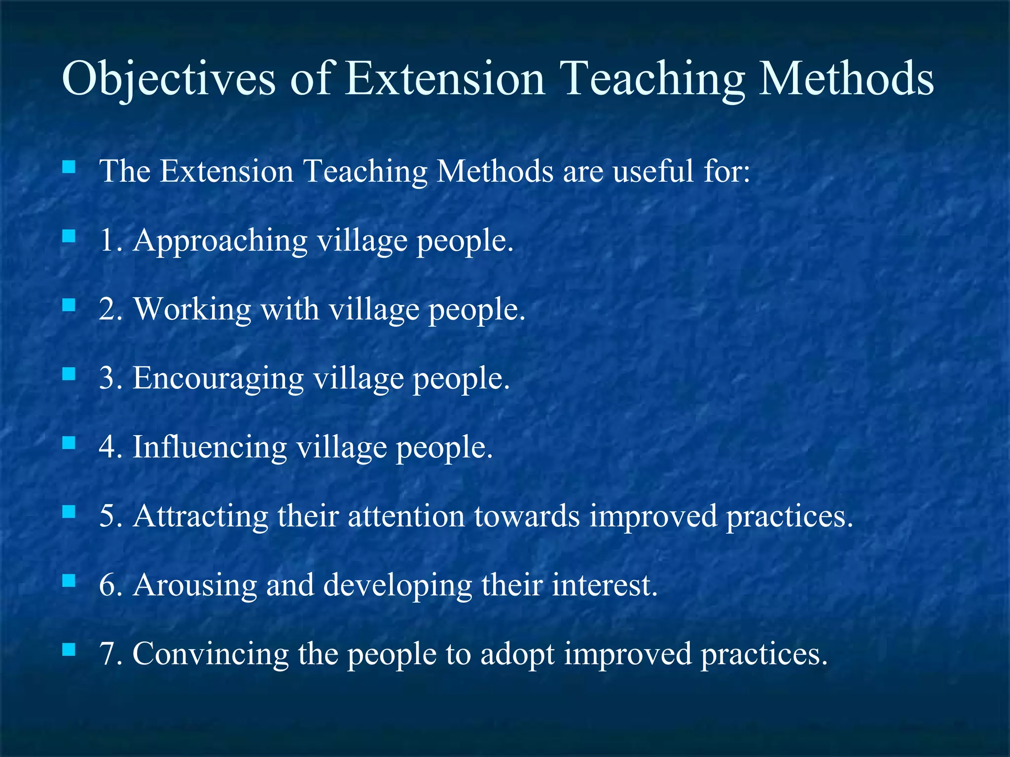 Role of extension teaching | PPT