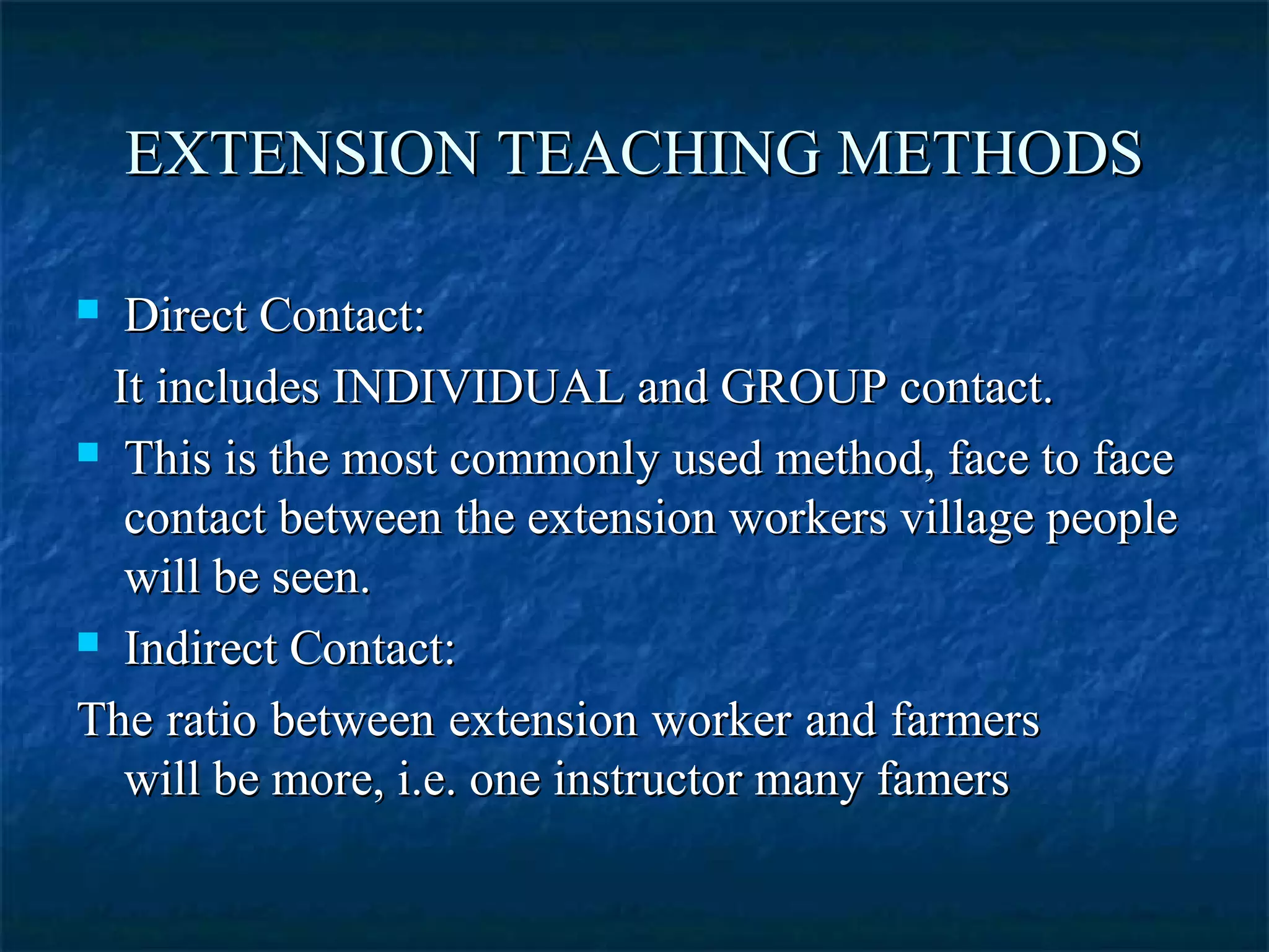 Role of extension teaching | PPT