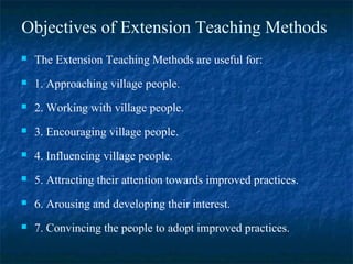 Role of extension teaching | PPT