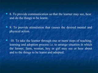 Role of extension teaching | PPT