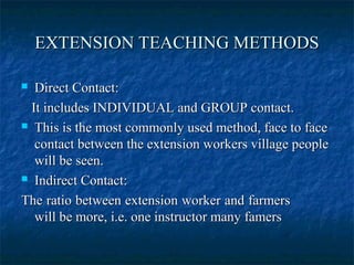 Role of extension teaching | PPT