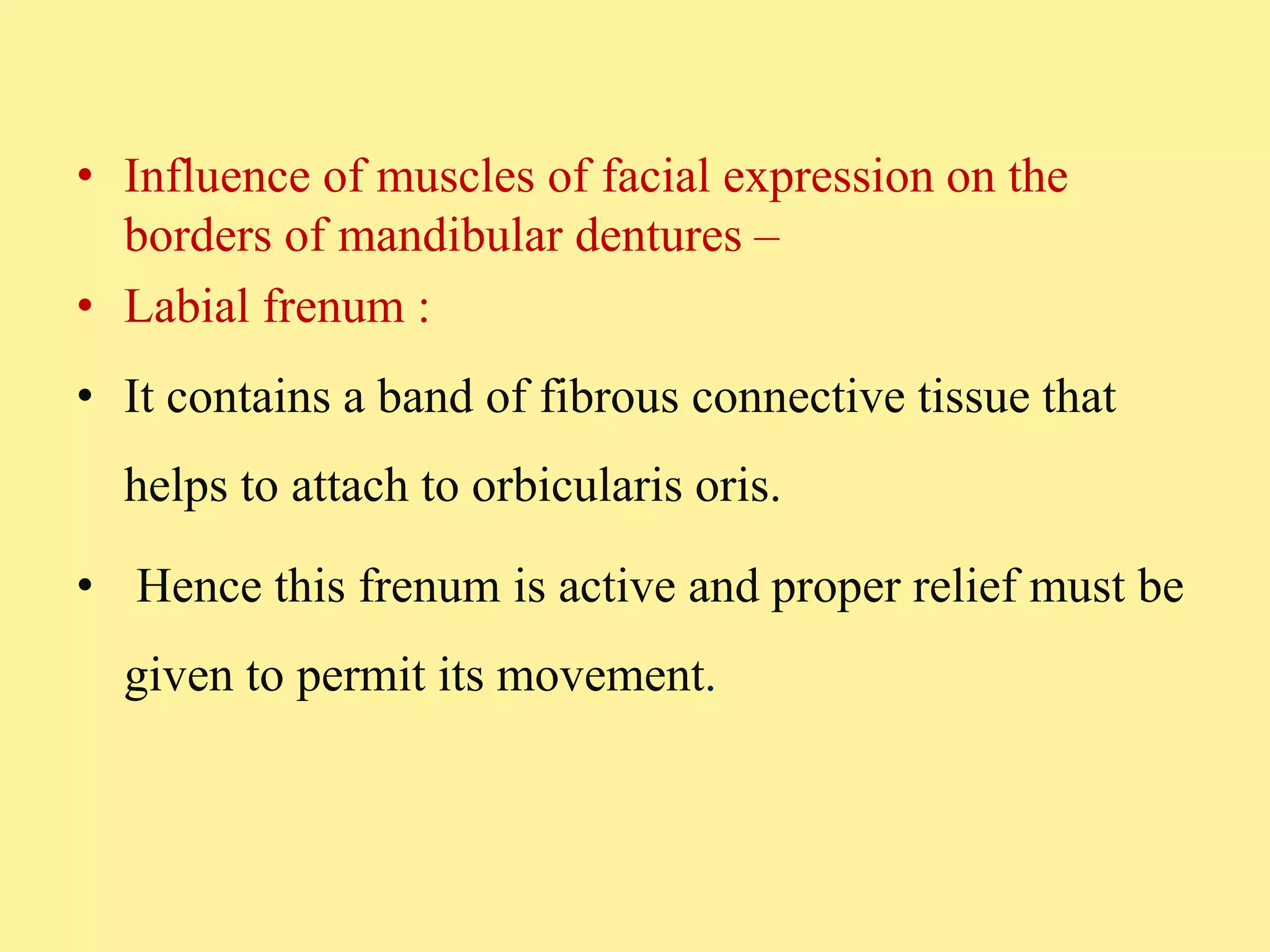 Role of facial muscles in complete denture prosthesis | PPTX | Dental ...