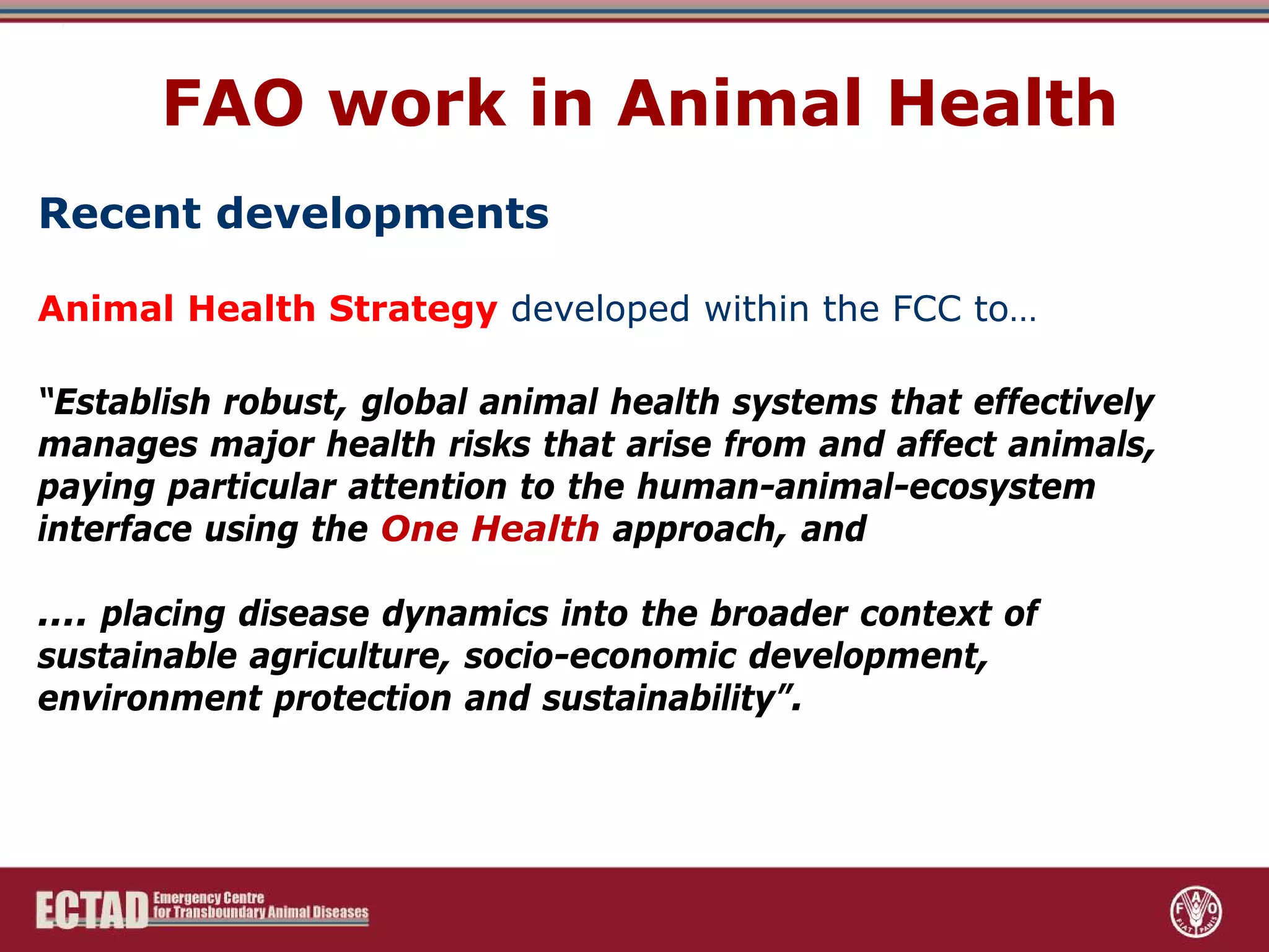 Role of FAO-ECTAD in transboundary disease surveillance and control ...