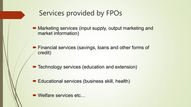 Role of farmer producer organization (fpo) | PPTX