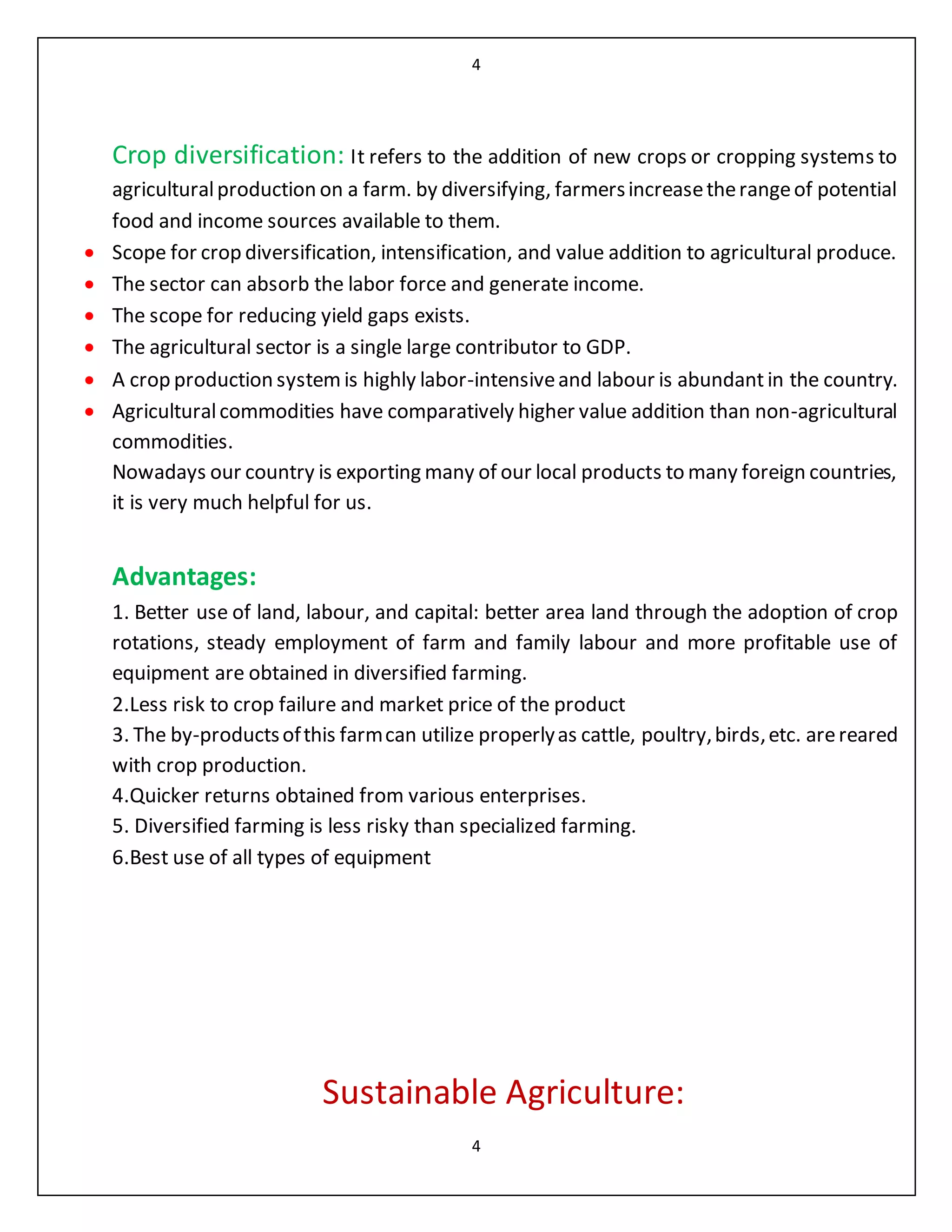 Role of farming system in sustainable agriculture | DOCX