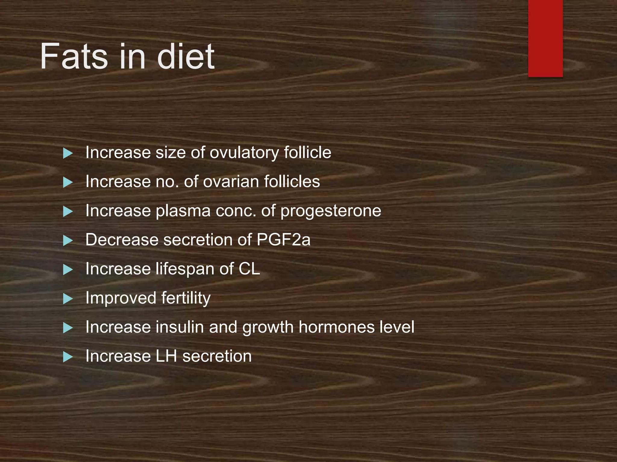 Role of fats and protein in reproduction | PPTX