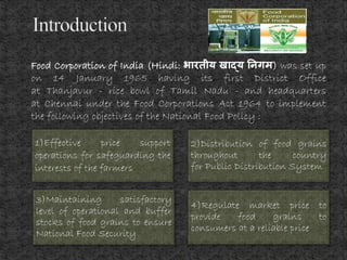 Role of fci in food security | PPTX