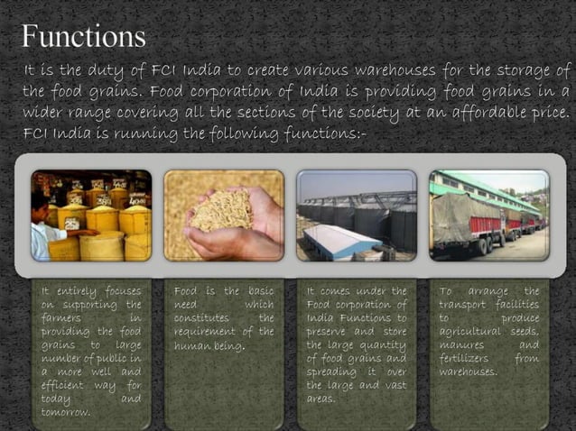 Role of fci in food security | PPTX | Agriculture | Industries