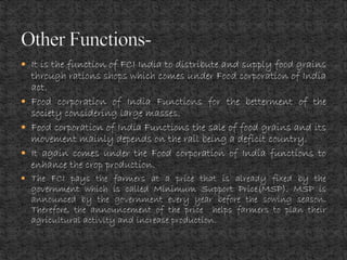 Role of fci in food security | PPTX