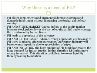 Role of fdi &fii | PPT