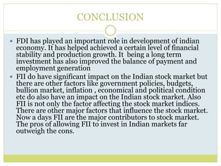 Role of fdi &fii | PPT